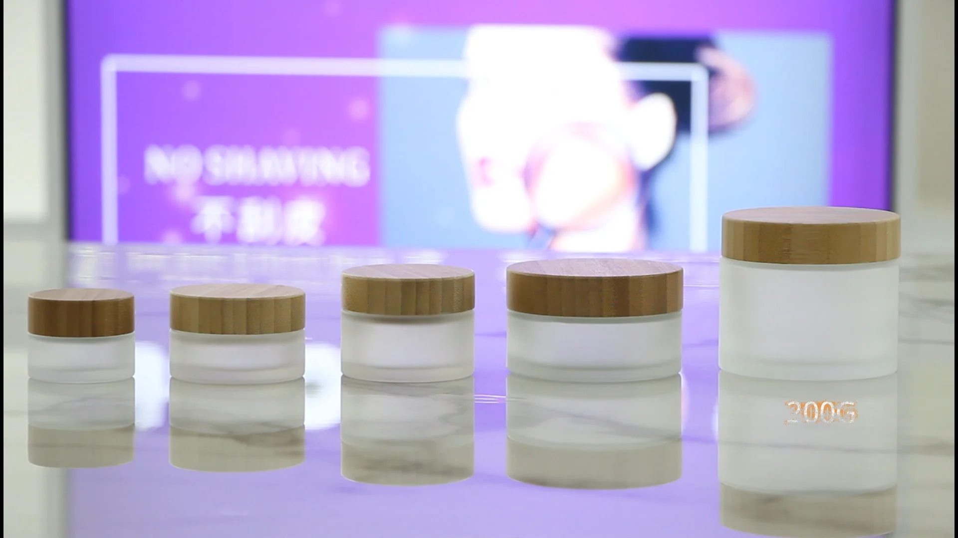 Super September Promotion 15g 30g 50g 100g Glass Jar With Bamboo Lid ...