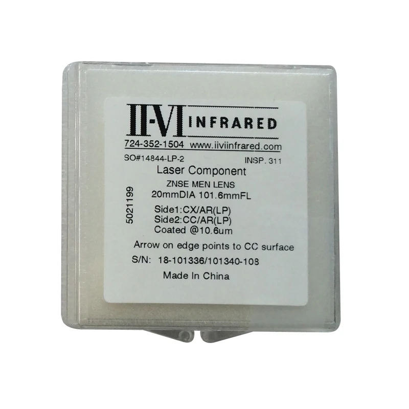 II-VI Infrared Laser Component ZNSE MEN LENS 20mm Diameter