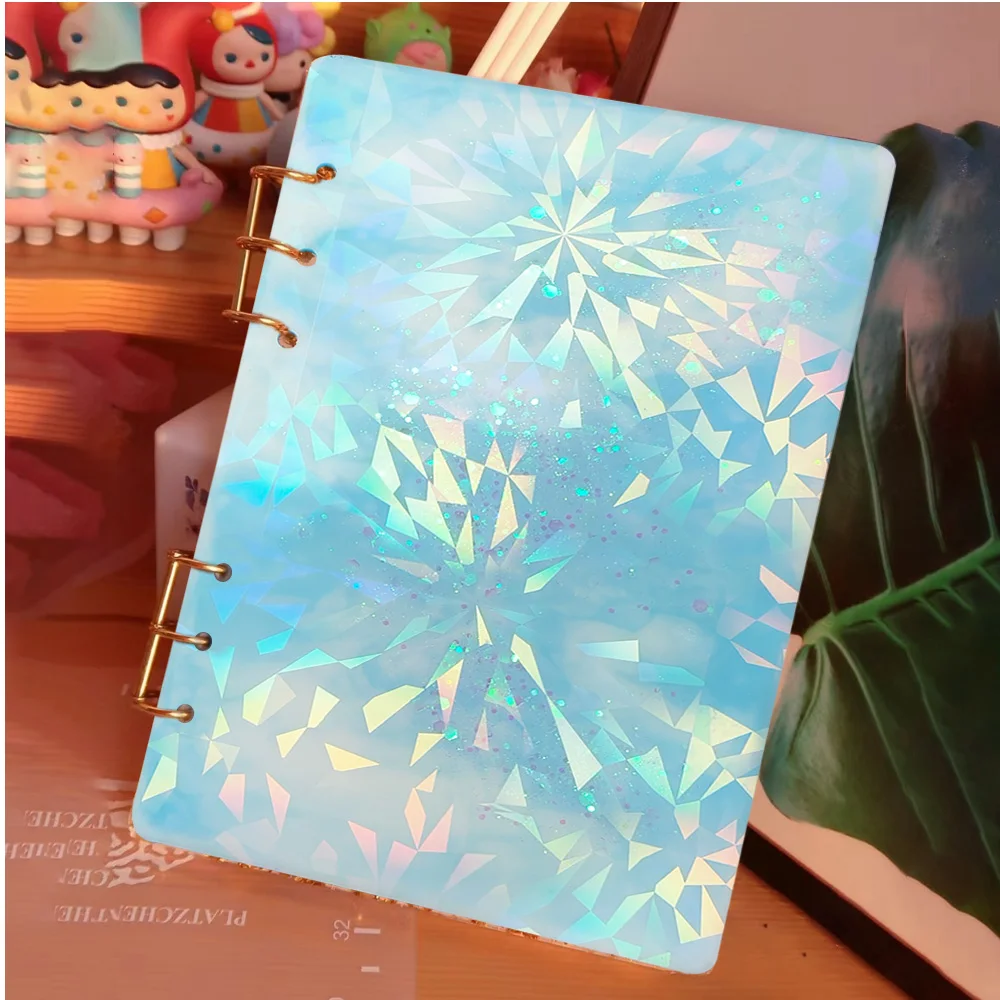 Wholesale 6 Hole A5/a6/a7 Diy Notebook Cover Silicone Holographic ...