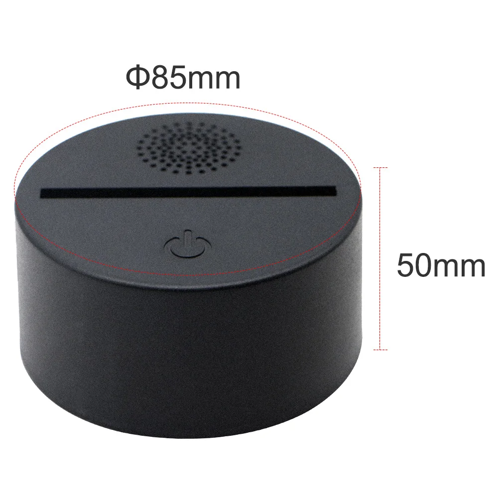 Rgb Led Lamp Base For 3d Led Night Light Abs Acrylic Black 3d Led Lamp ...