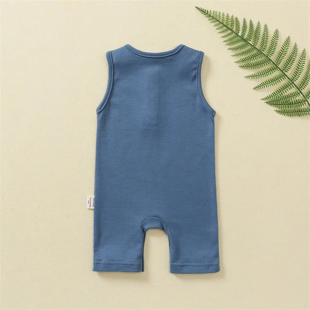 1pcs Custom Logo Summer Infant Toddler Boys Girls Clothes Sleeveless ...