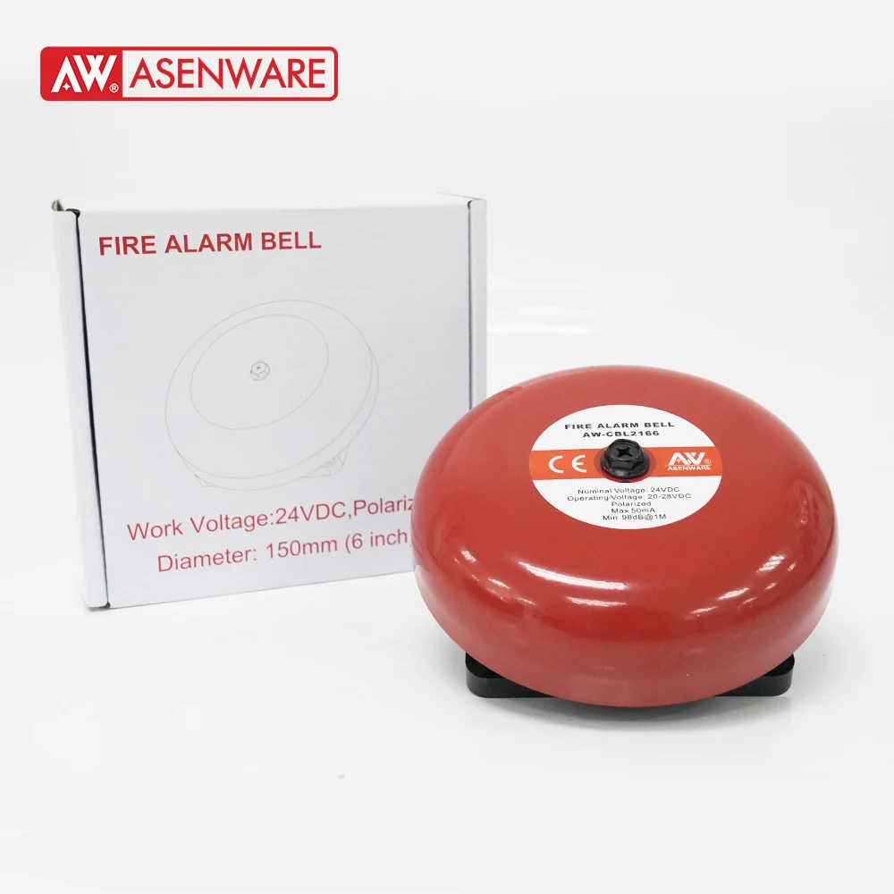 Asenware Conventional Fire Alarm Bell - 6inch, 24V, 12V, 220V