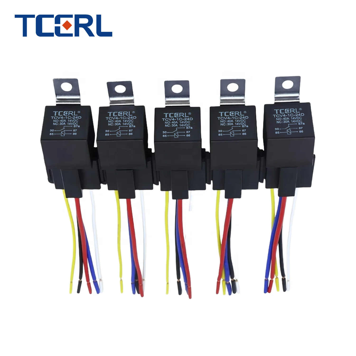 JD1914 12V 40A 5-Pin SPDT Relay Harness Receptacle Automotive