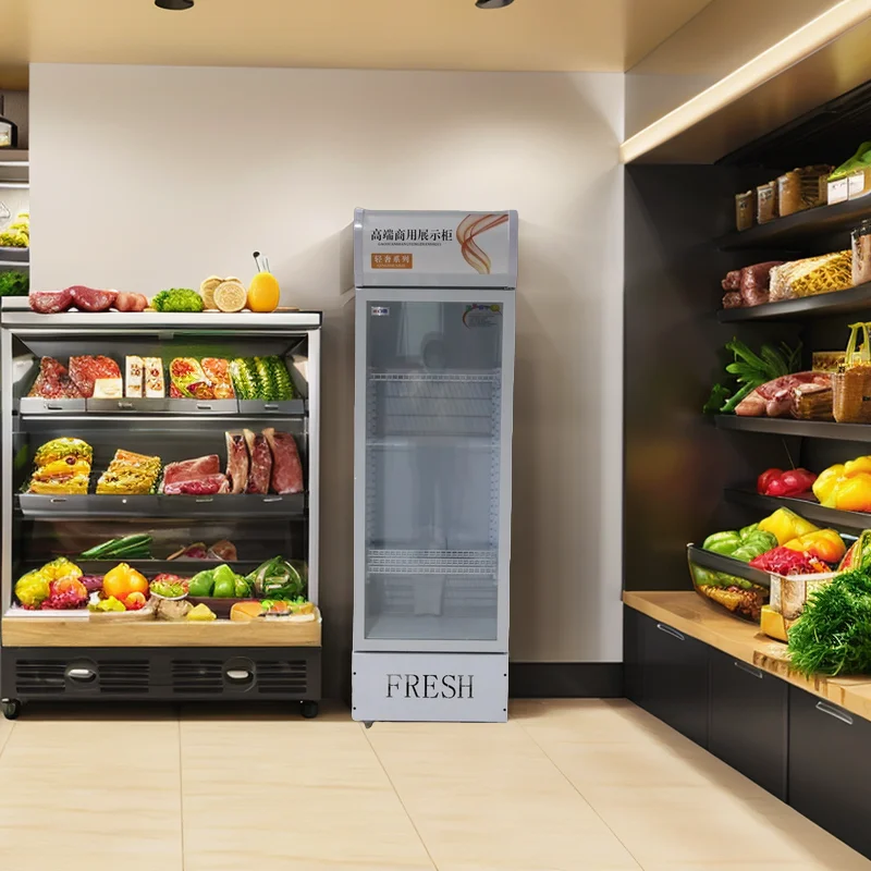 Single-door Beer Cooler Factory-made Vertical Display Refrigerator 220v ...