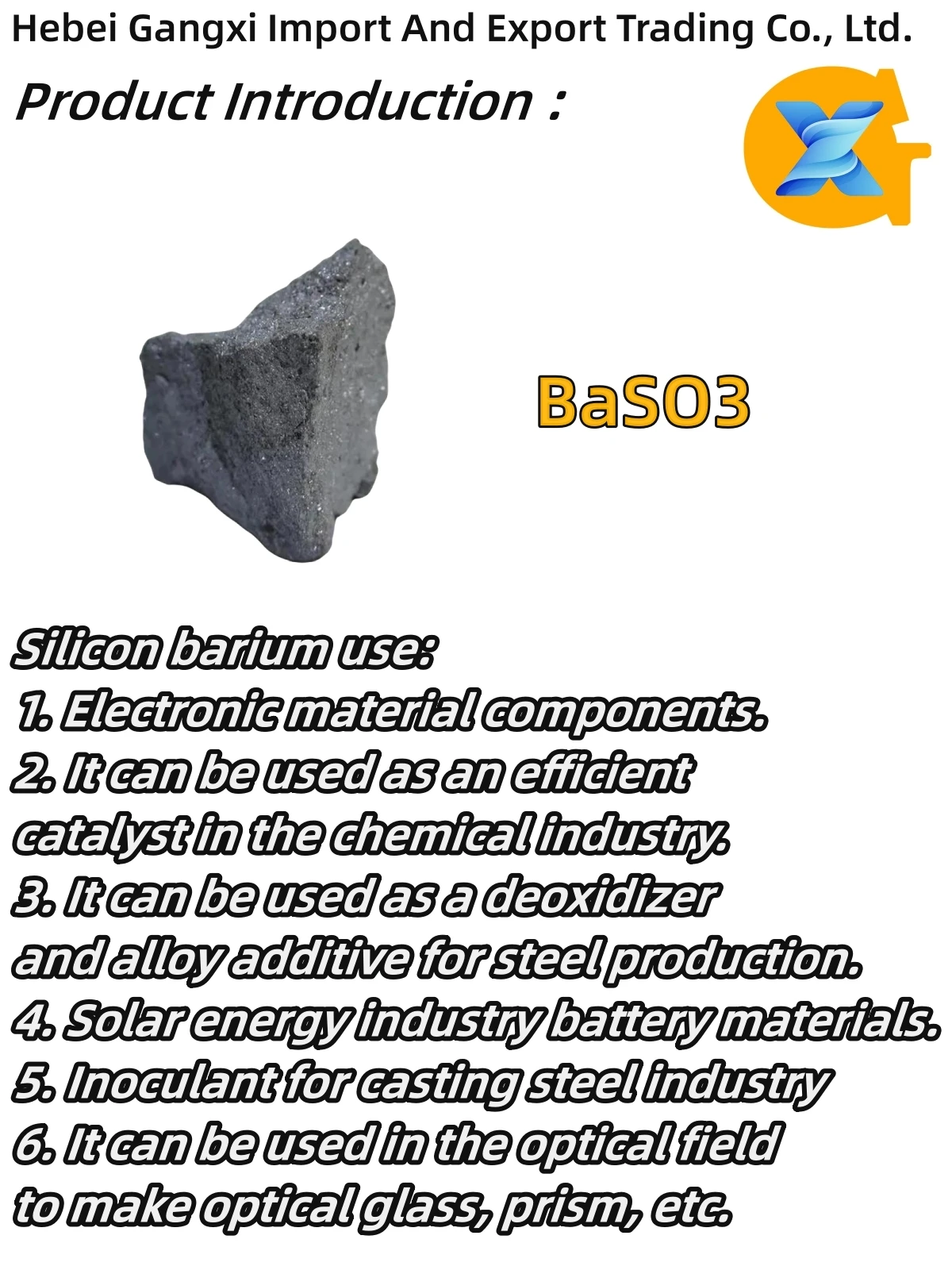 Metal Deoxidizer Fesiba Lumps Ferro Silicon Barium - Buy Factory Sale ...