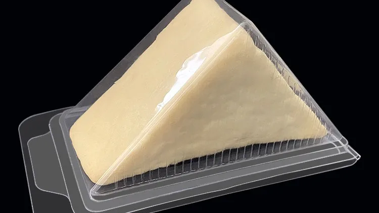 Hinged Clear Disposable Plastic Triangle Cake Box Egg Drop Sandwich Box ...