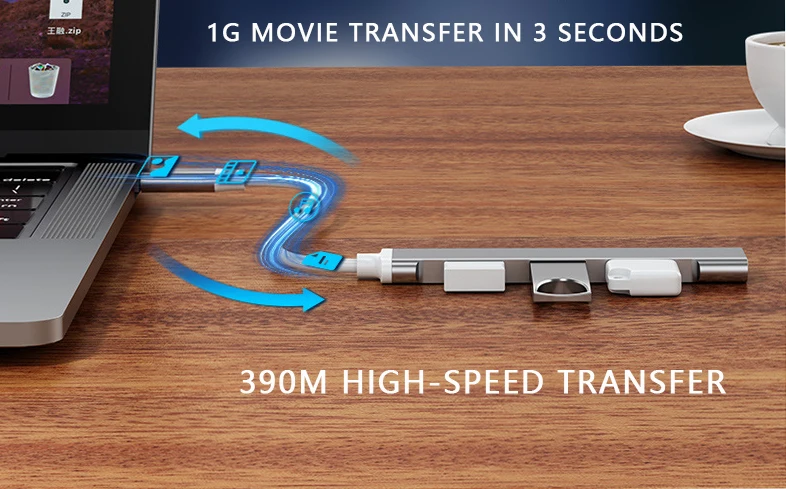 Hot Hub Expansion Dock Usb 3.0 4 Port Type C To Usb Hub 4 In 1 Docking ...