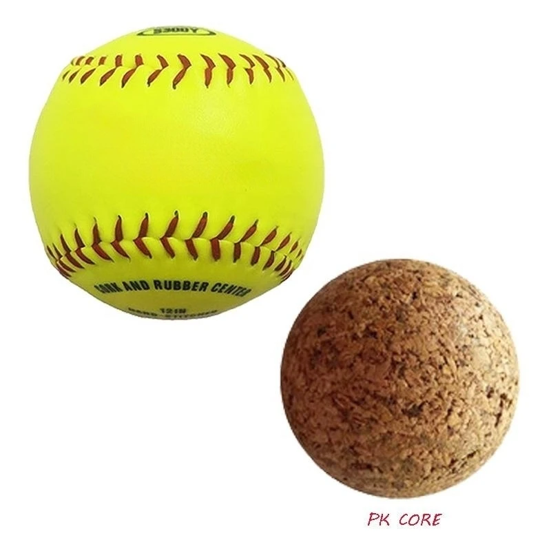 12 Inch Yellow Synthetic Leather Softball Balls with Cork Core for ...