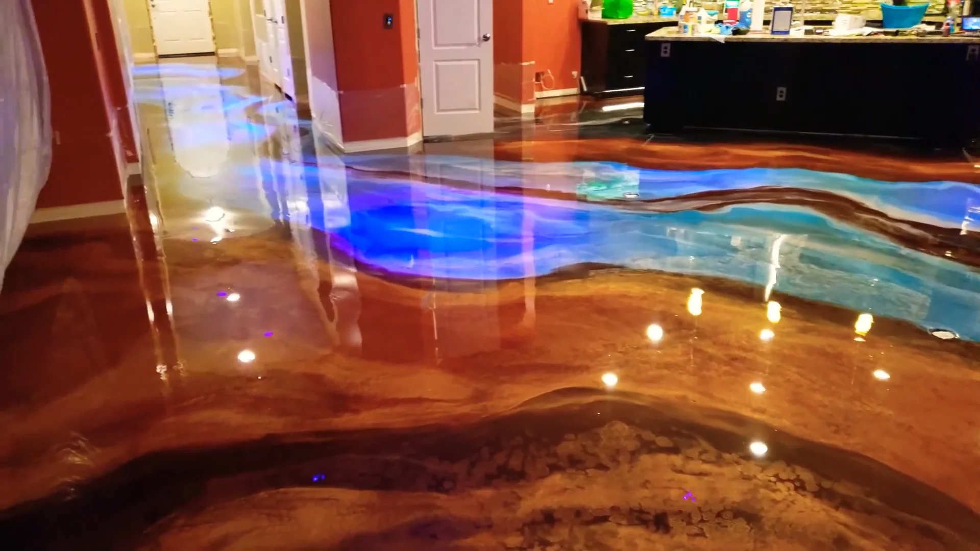Shimmer Gold & Flame Copper Metallic Epoxy Floor Coatings - Buy Epoxy ...