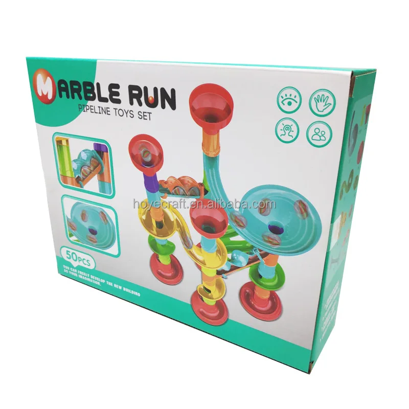 DIY Construction Maze Ball Track Marble Run Toy Set STEM Toy