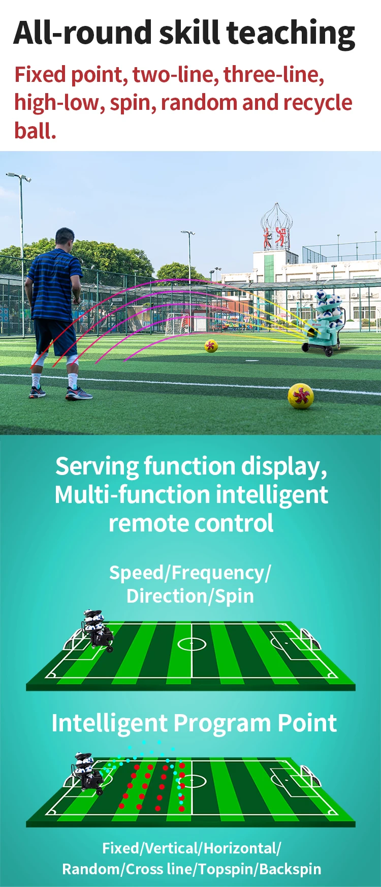 Cheap Football Shooter Soccer Passing Machine Football Kicking Machine ...