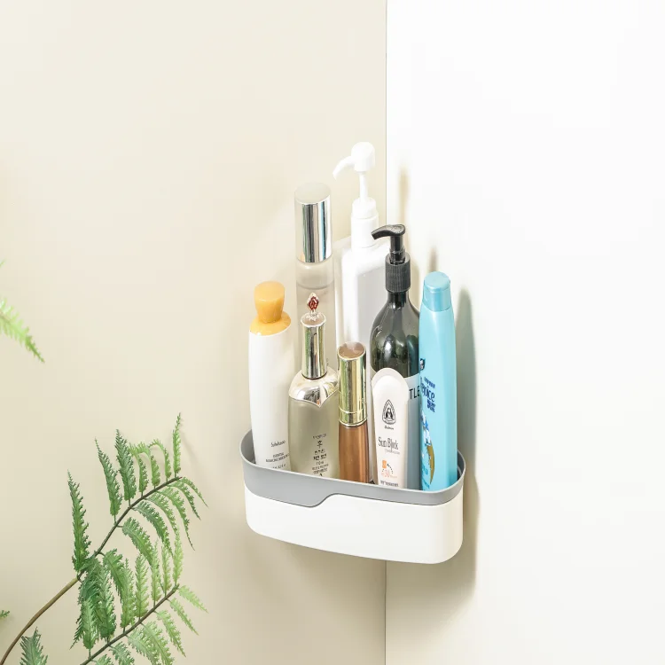 Factory Supply PP Simple Design Bathroom Triangle Wall Mounted Storage ...