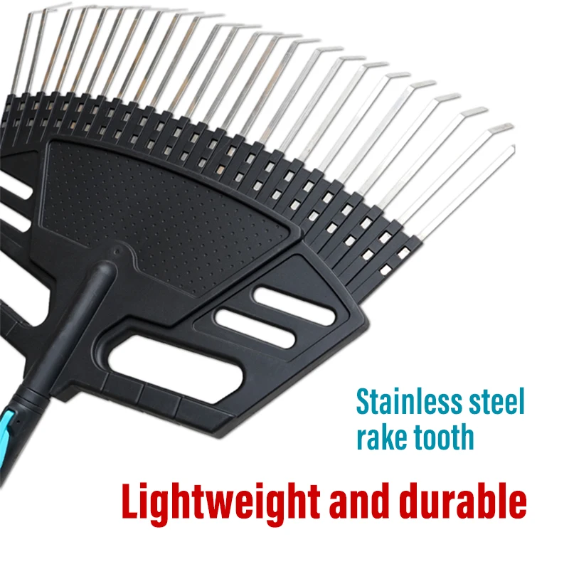 Factory Expandable Adjustable Farm Lawn Grass Leaf Garden Rake Steel ...
