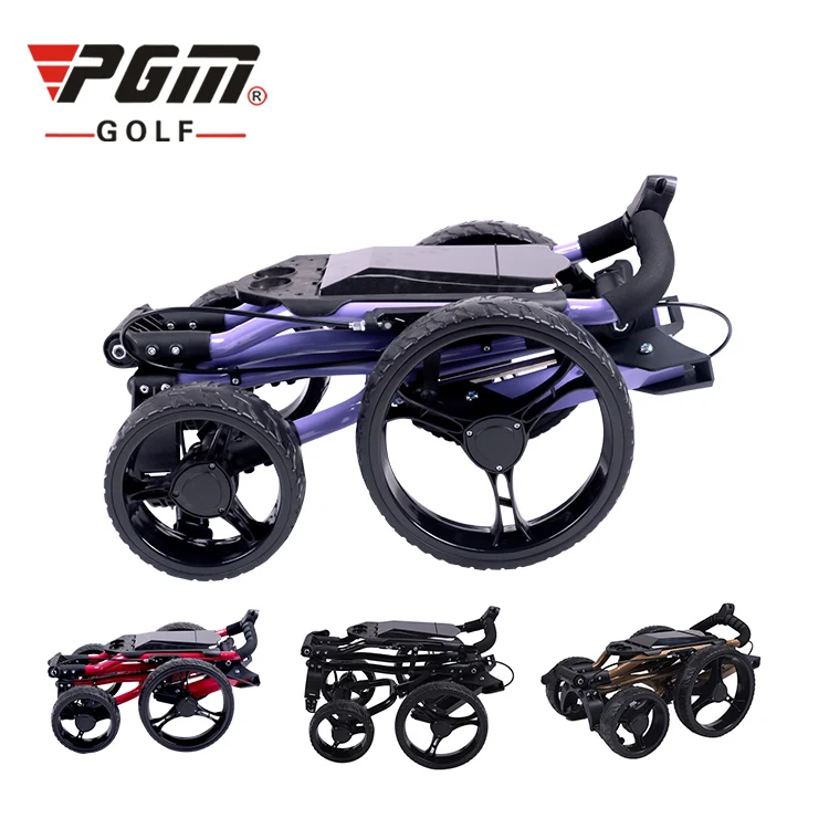Pgm Qc0927 Portable Moving Golf Trolley Push Cart 4 Wheel Folding Golf ...