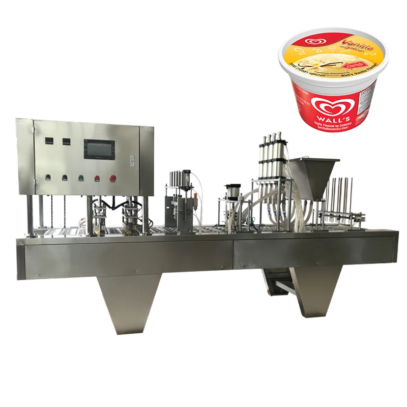 Factory Genyond Semi-Automatic Rotary Ice Cream Cone Filling Machine ...