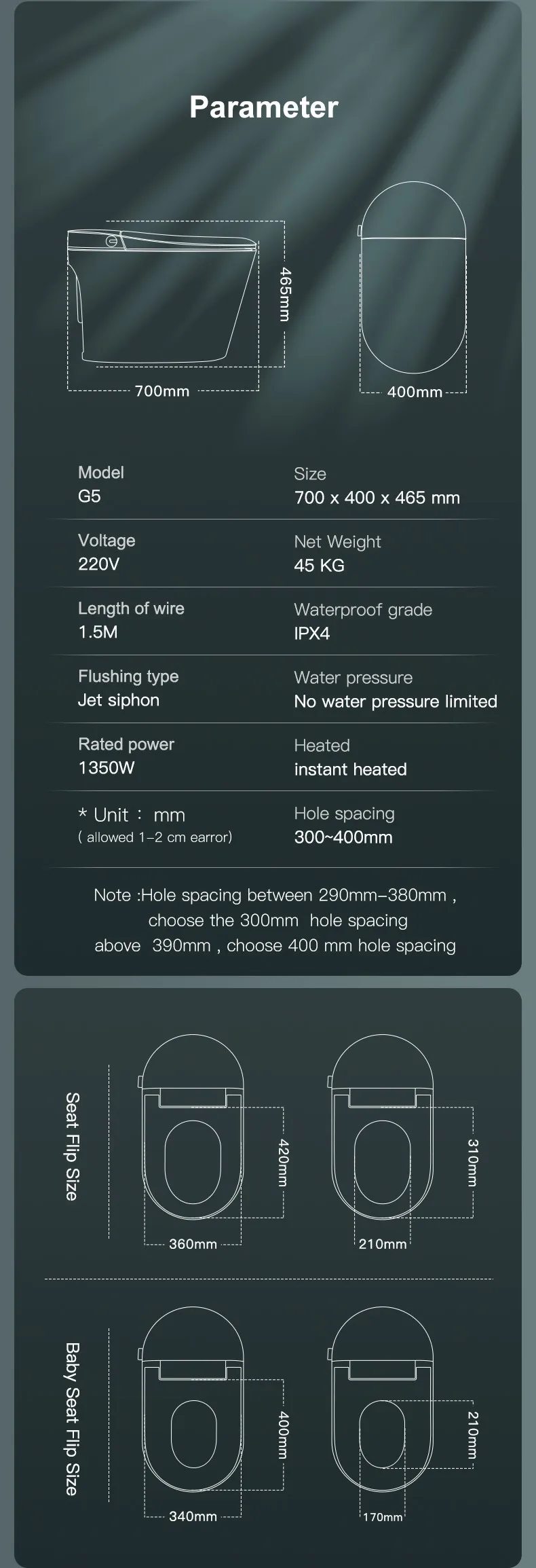 G5 Smart Toilet - Luxury Intelligent Health & Water Saving