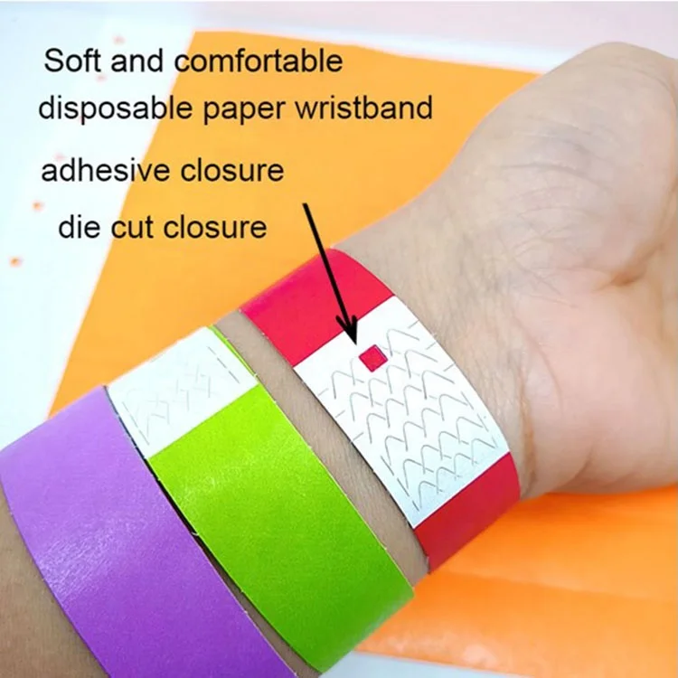 Wholesale Printable Festival Id Bracelet Party Kids Dupont Wrist Band ...