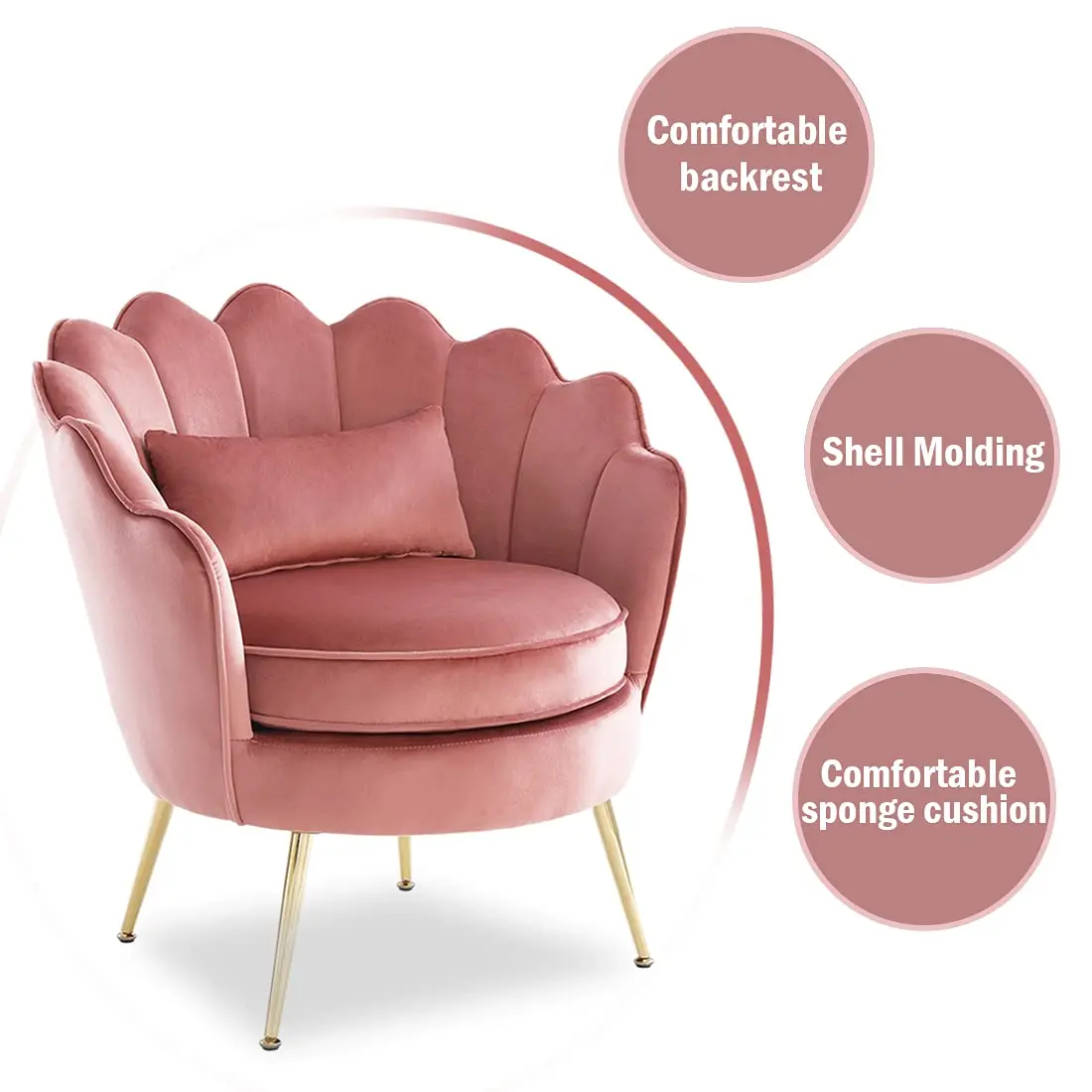 Modern Design Velvet Soft Bag Living Room Chair Clustered Velvet Shell ...
