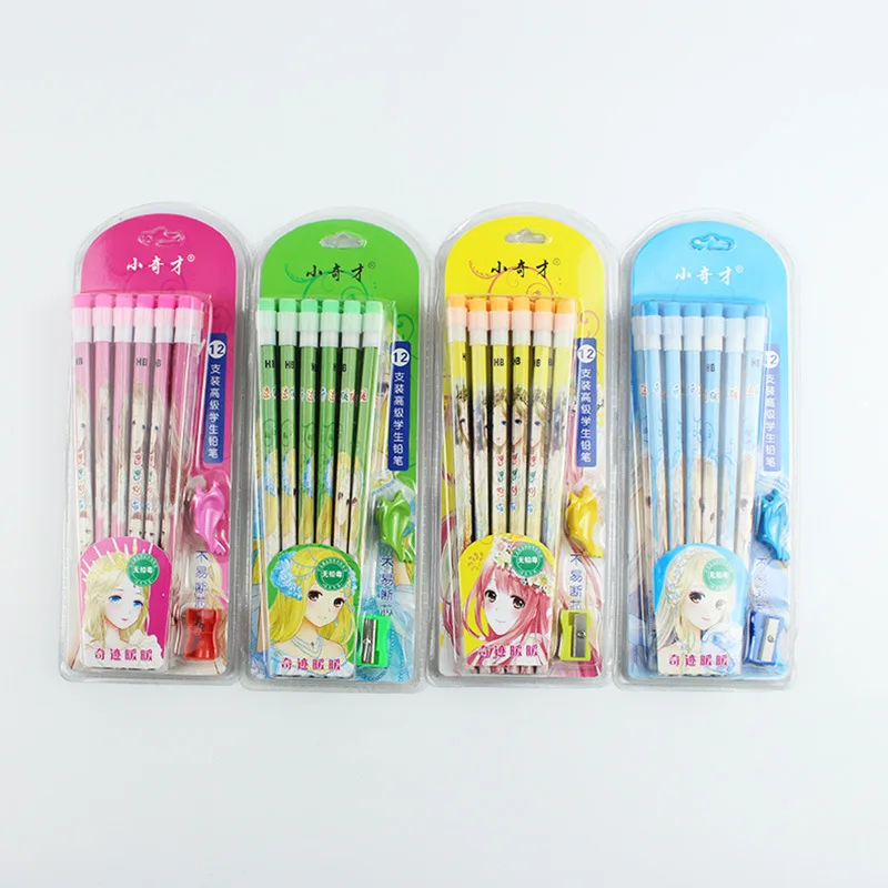 Large Leather Hexagonal Pencil Set Color Mixed Primary School ...