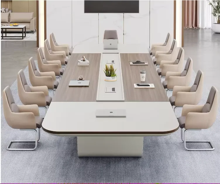 Large Conference Table Luxury Board Meeting Room Meeting Multi-Person ...