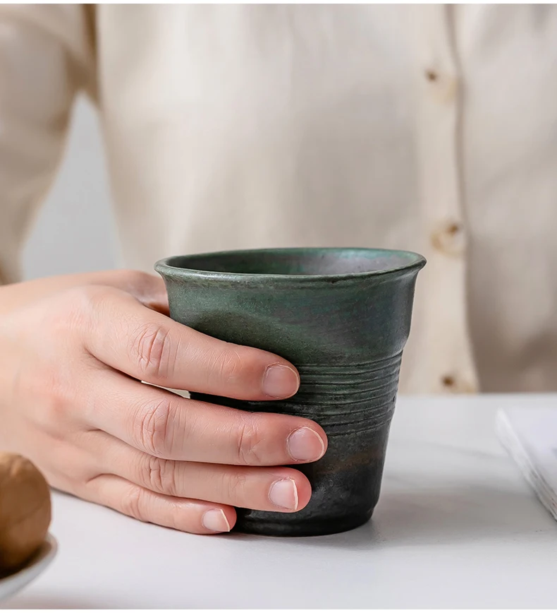 3d Paper Cup Design Reusable Pinched Mugs Creative Irregular Crumple ...