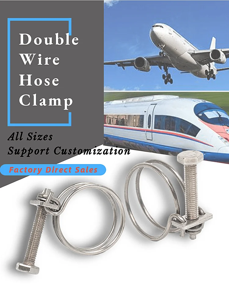 Galvanized Iron Adjustable Double Wire Hose Clamp - Buy Double Wire ...