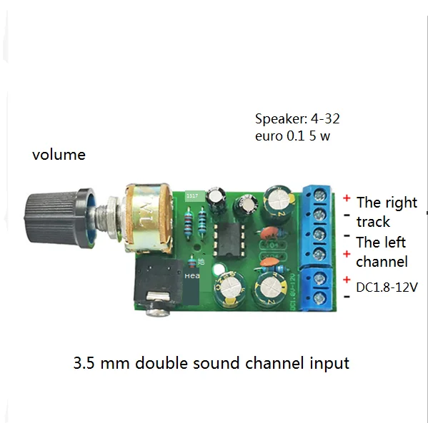 Tda2822m Amplifier Board 2.0 Dual Channel Stereo Dc5v 3w 2*1.5w Radio ...