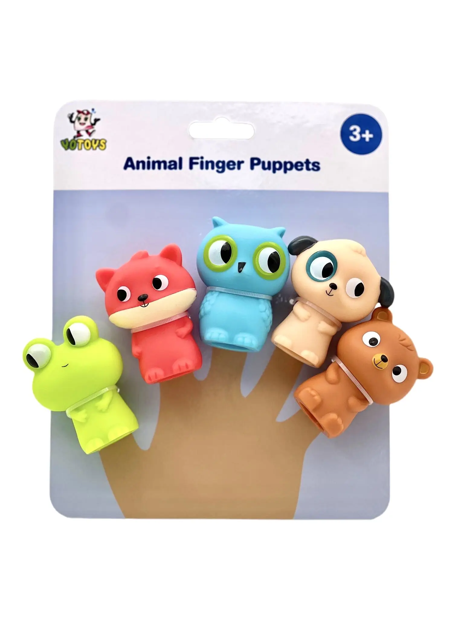 Toddles Educational 5pcs Finger Puppet Set Farm Sea & Forest Animals ...