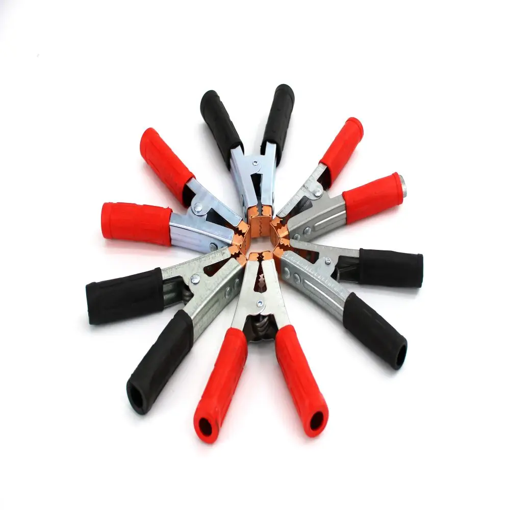Car Battery Cable Clips Heavy Duty Alligator Clamp Leads Booster Cables ...