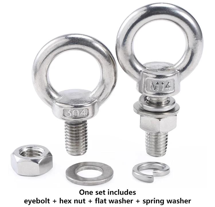 Stainless Steel 304 M6 Eye Bolt - Durable & Versatile