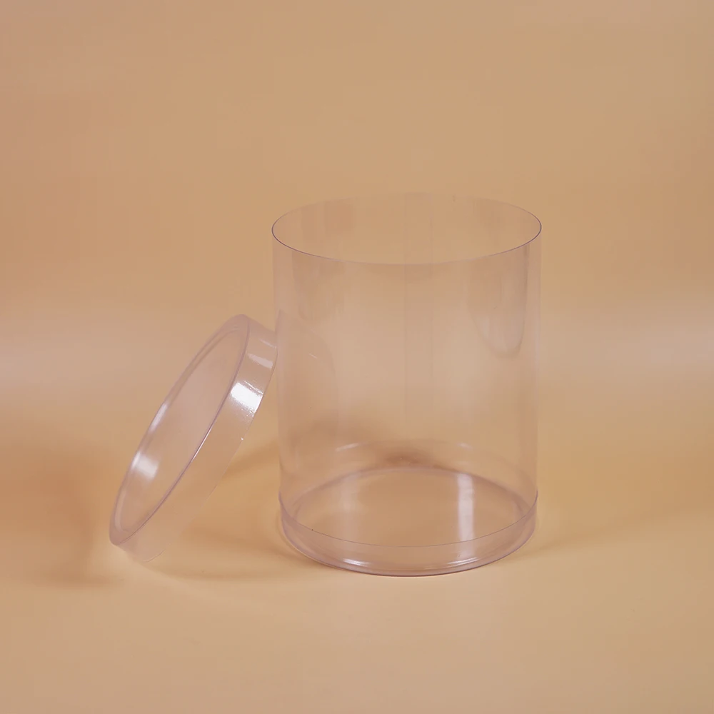 Eco-friendly PET Plastic Cylinder Containers - Customizable