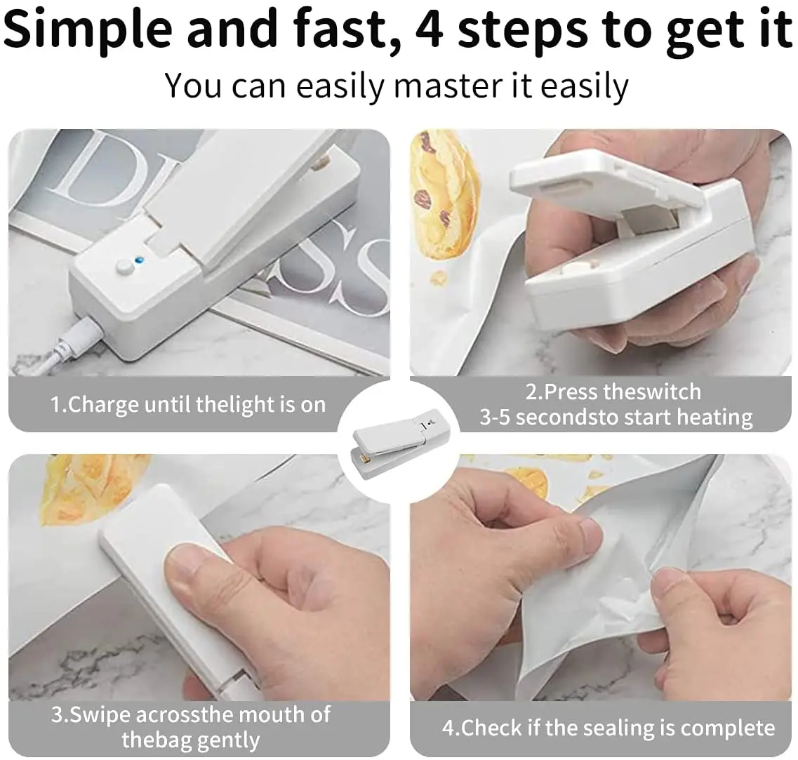 Mini Bag Sealer - Portable Chargeable Sealing Machine