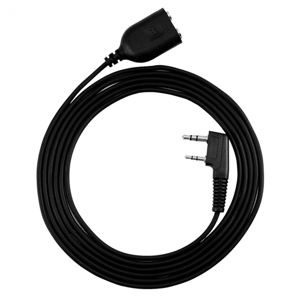 2 Pin Portable Radio Extension Cable Cord for KW Plug/ Two Way Radio ...