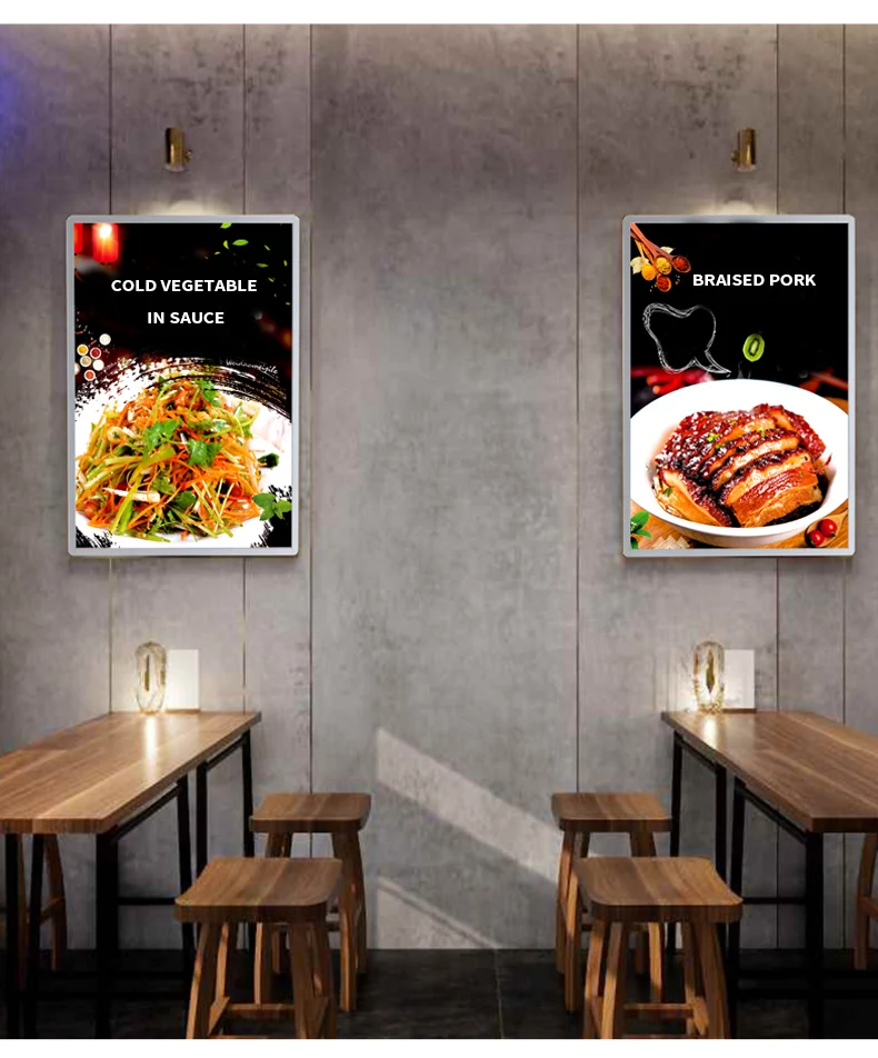 Round Corner A1/A2/A3/A4 Slim Light Box High Brightness Billboard ...