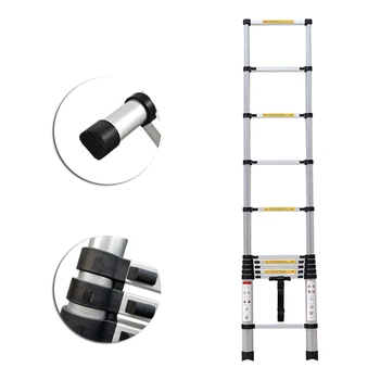 Retractable Ladders Portable Aluminum Alloy Pipe Ladder Space Saving ...