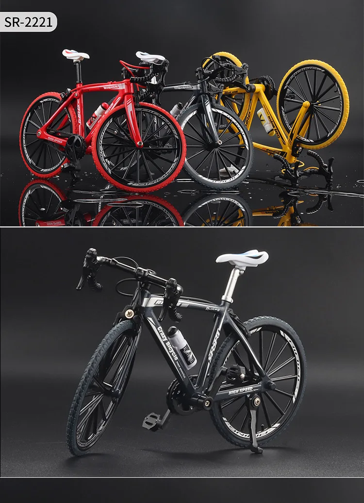 1/8 Alloy Mountain Bicycle Model Diecast Metal Bend Road Fold Racing ...
