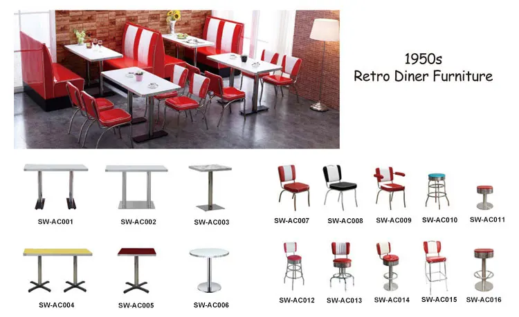 Classic Retro Diner 50S Bar Stool - Swivel & Stainless Steel