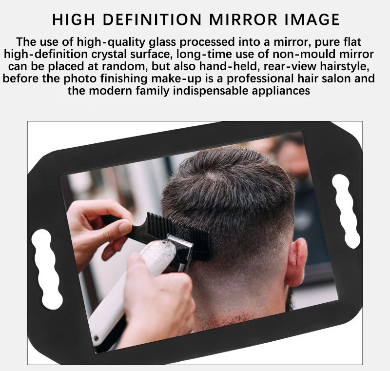 Classical Eva Black Double Handheld Mirror Beauty Unbreakable ...