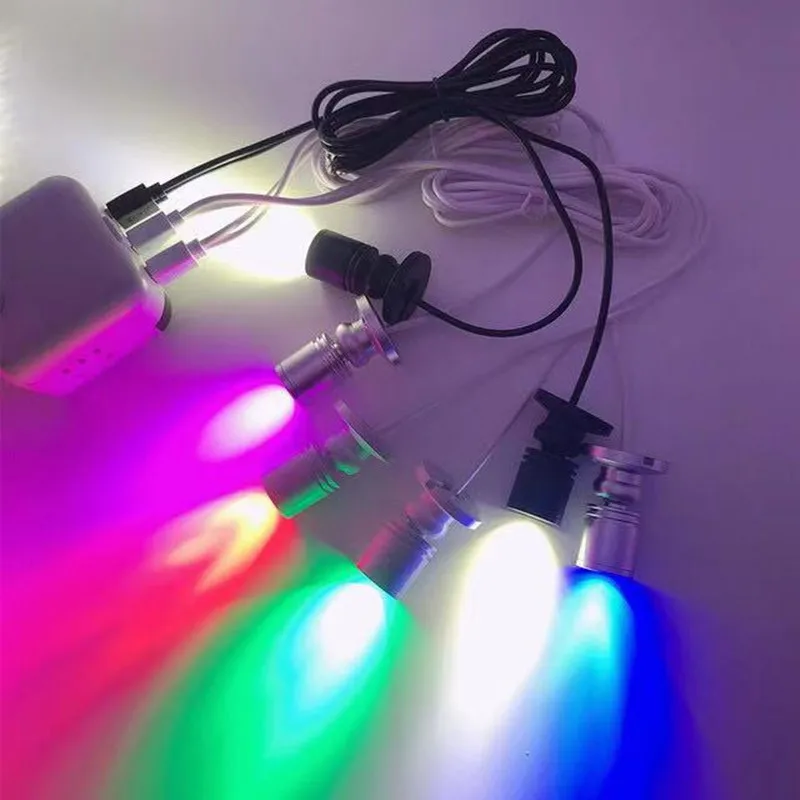 Led Usb Spotlight 3w Dc5v Jewelry Cabinet Showcase Counter Lamp Surface ...