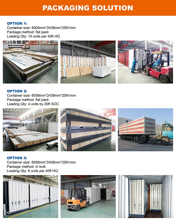 20ft Mobile Steel Frame Sandwich Panel Fast Assemble House