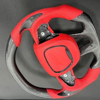 Custom Red Carbon Fiber Interior Steering Wheel For Srt Racing Auto ...