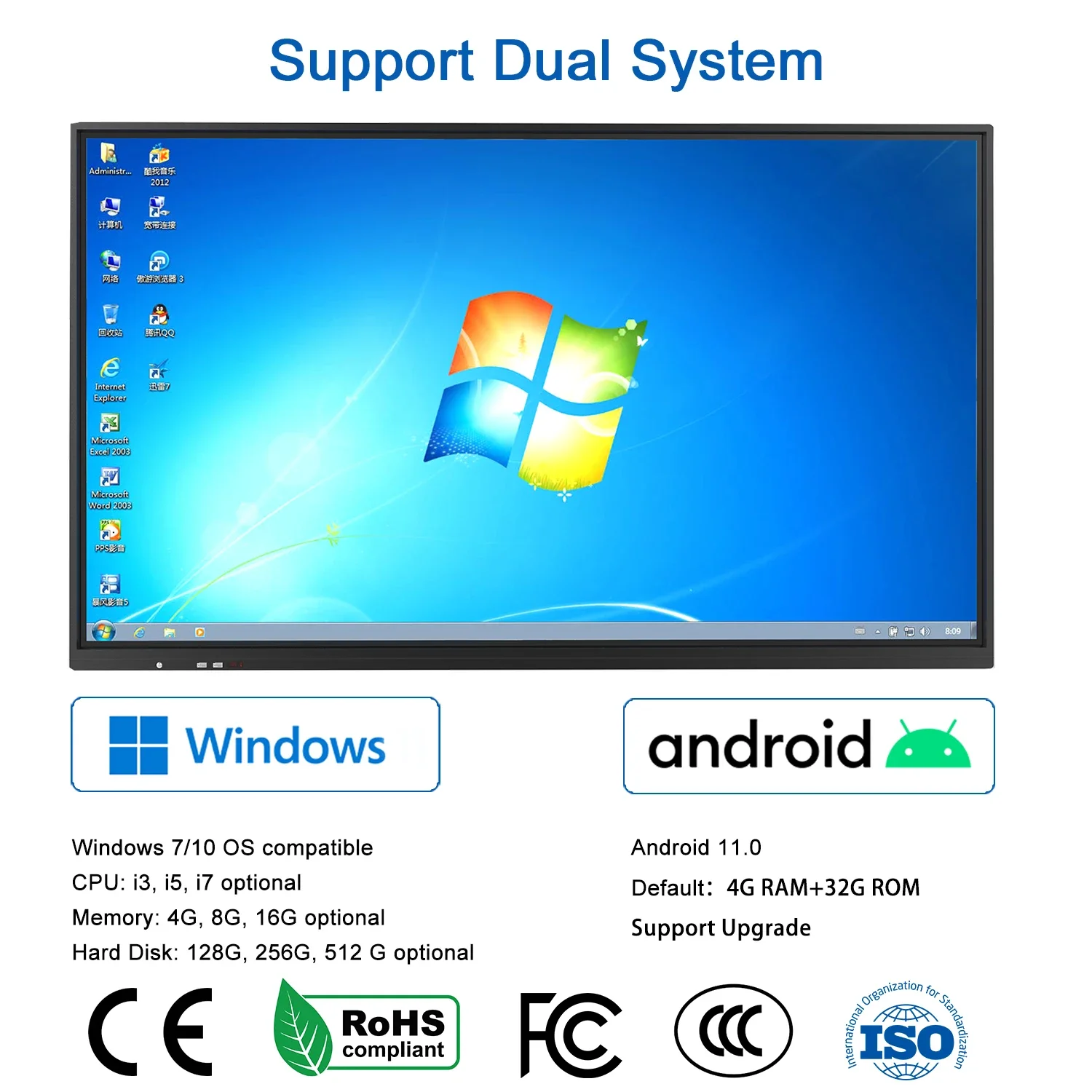 Hosda Ir Touch Interactive Digital Display 85 Inch Smart Board ...