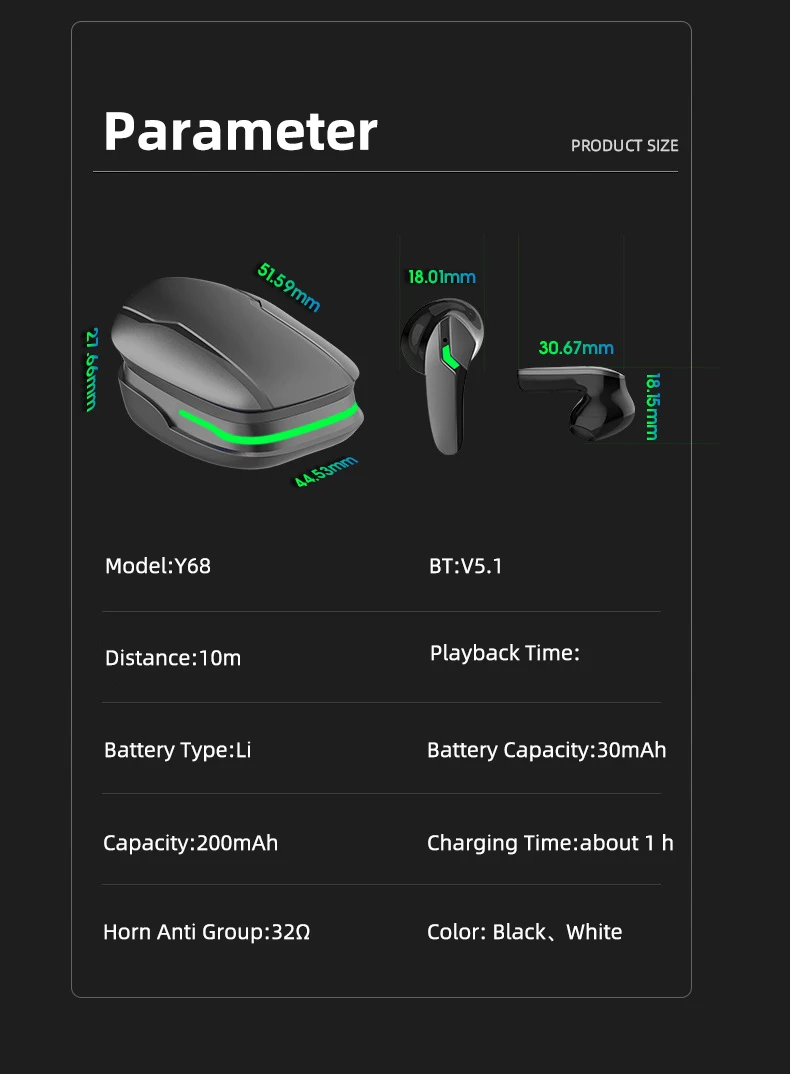 Best Selling Y68 Bt 5.1 Earphones Sport Running Headset Gaming ...