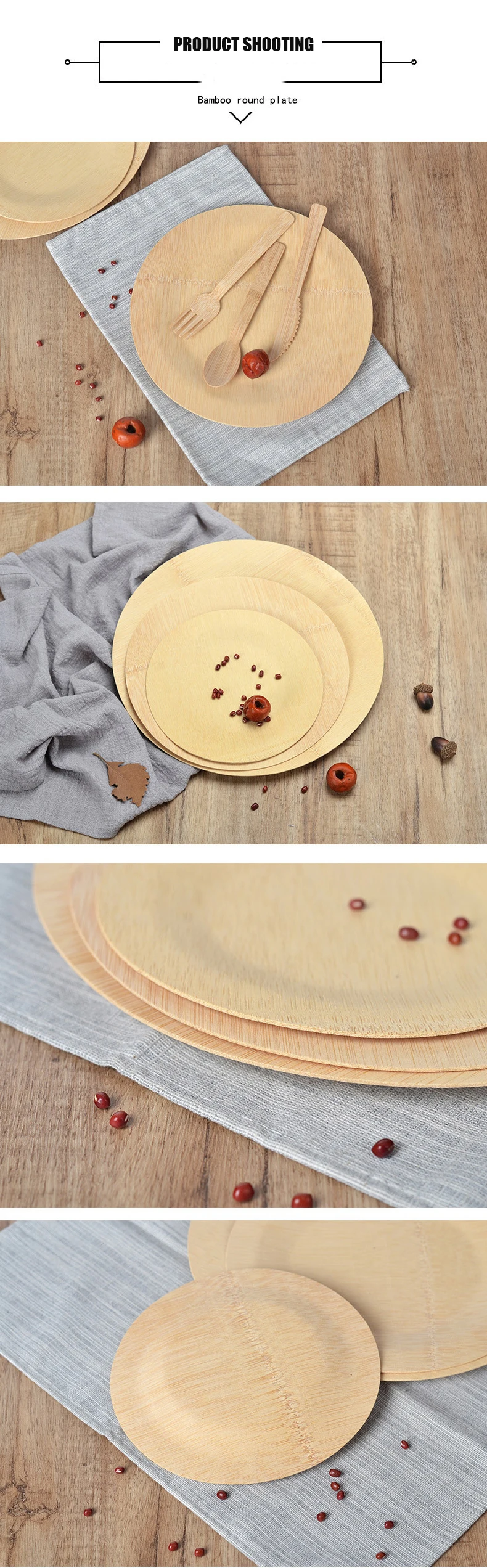 Eco Friendly Disposable Bamboo Plate Bamboo Wooden Dinner Plates - Buy ...