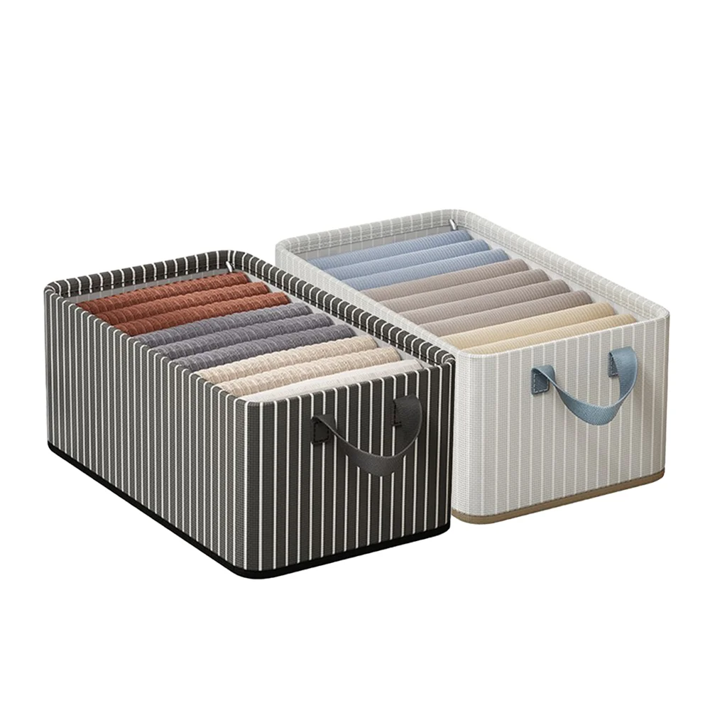 Modern Fabric Collapsible Closet Organizer Foldable Drawer Storage Box ...
