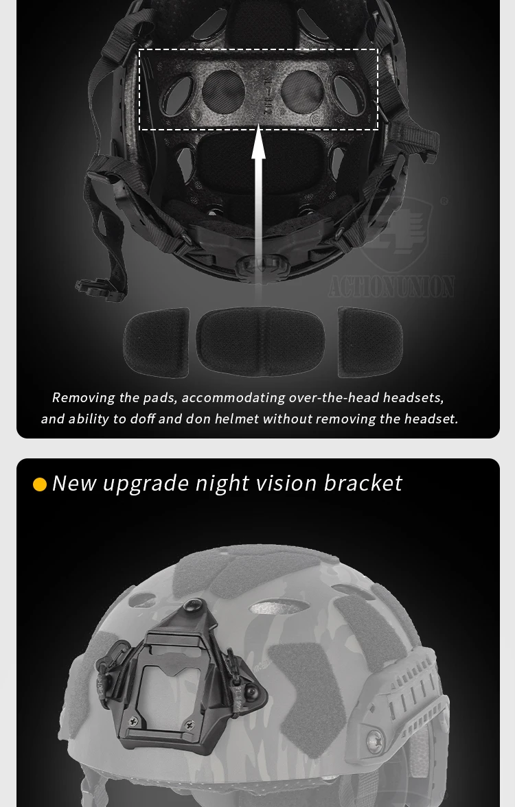 Action Union New Sf Fast Helmet Combat Super High Cut Multicam Tactical ...