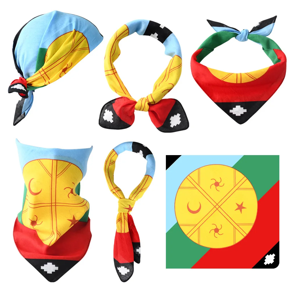 Leo 100% Cotton Wholesale Custom Country Flag Bandana Caribbean Haitian ...