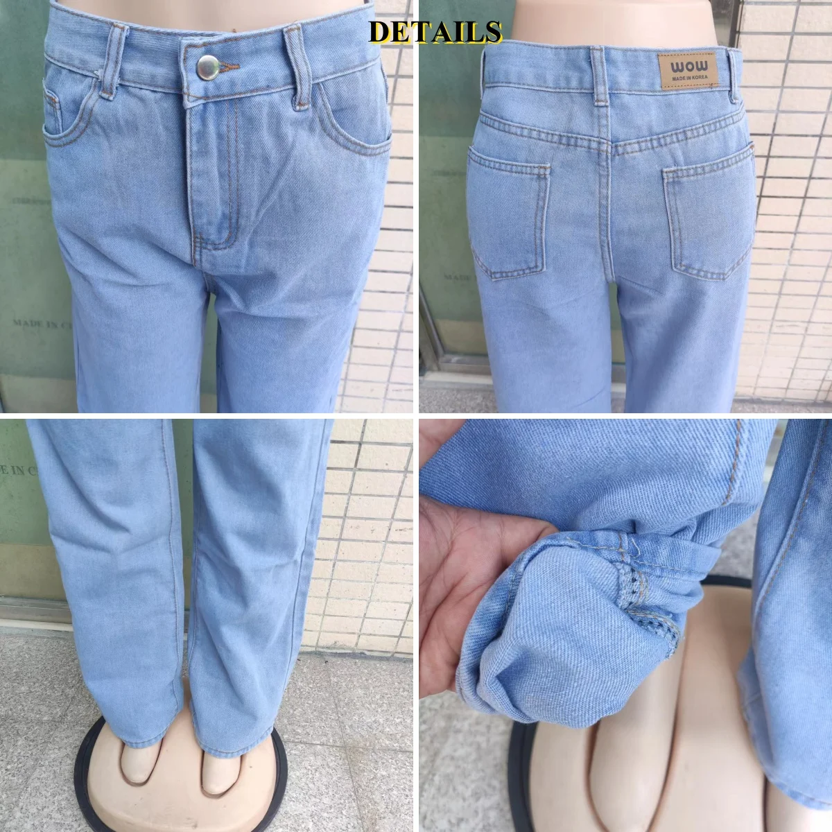 Shop Our Vintage Women's Straight Denim Pants with Slight Stretch