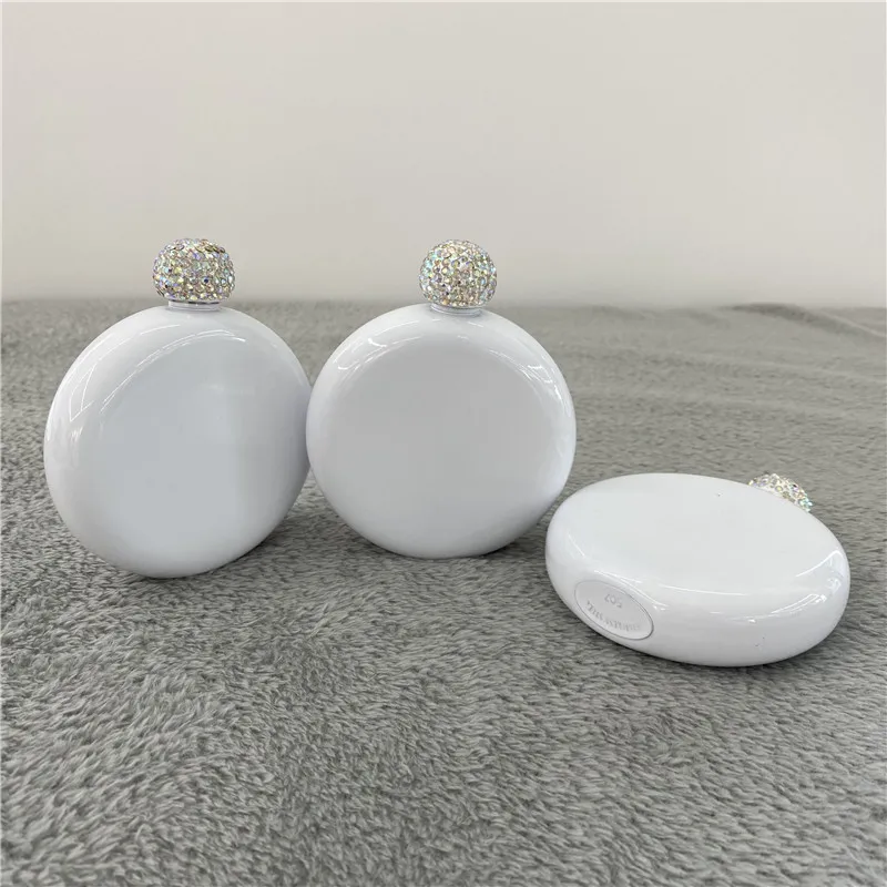 Gift for Her Alcohol Flask Circle Round Flask Circle Round Hip Flask ...