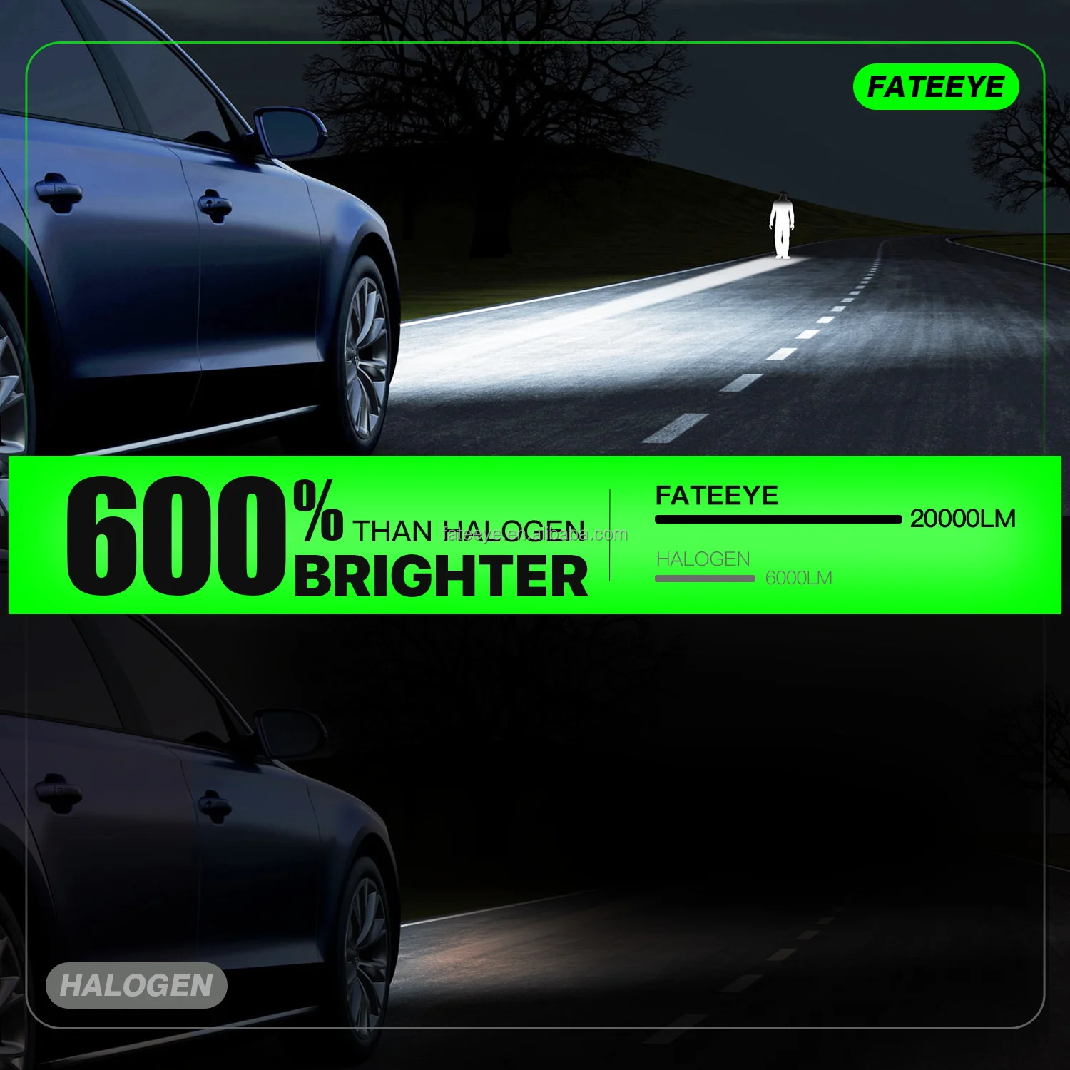 Fateeye F11 H11 H7 H4 9005 Led Bulbs Automotive Lighting System 70watts ...